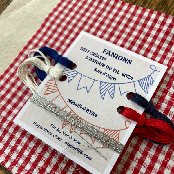 Le kit FANION du Défi créatif ATELIER196 - AU VER A SOIE - pour l'AMOUR ...